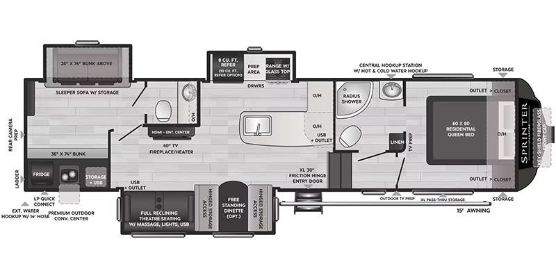 2023 Keystone Sprinter 32BH specs and literature guide