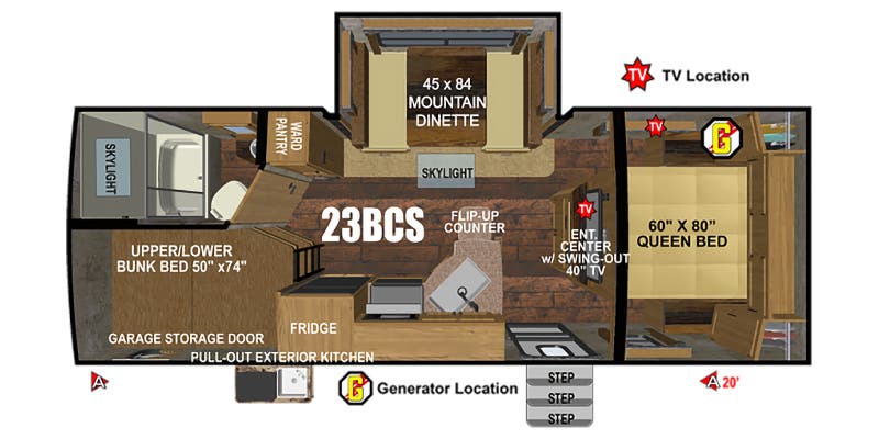 2023 Outdoors RV Back Country Series RV specs guide