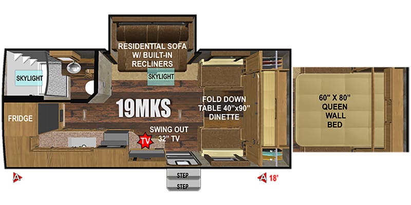 2023 Outdoors RV Titanium Series Creek Side 19MKS specs and literature ...