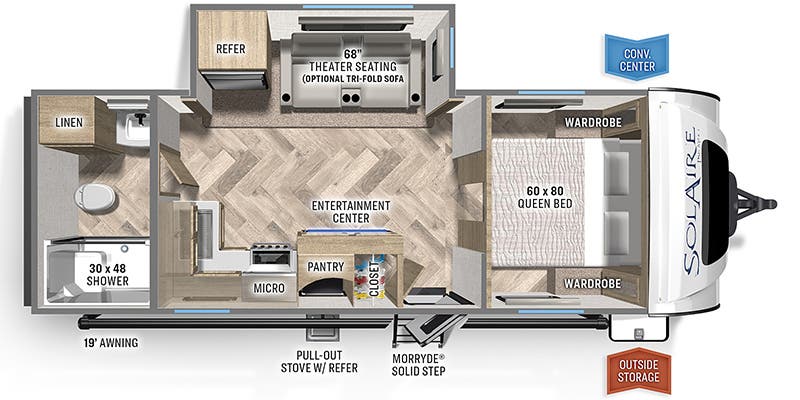 2023 Palomino Solaire Ultra-Lite 242 RBS specs and literature guide