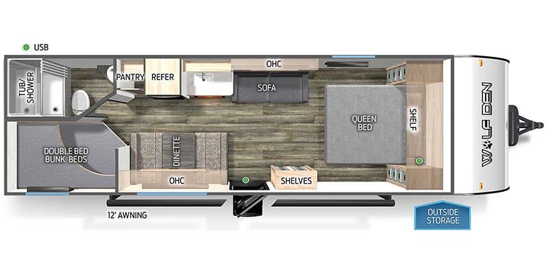 2024 Forest River Cherokee Wolf Den 26EV specs and literature guide