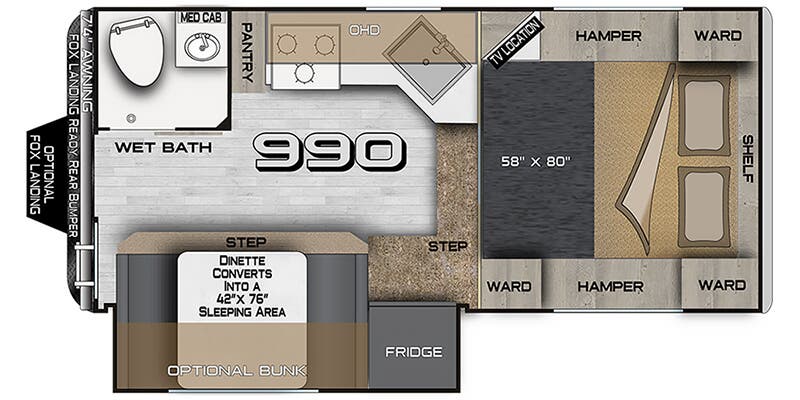 2024 Northwood Arctic Fox Camper 990 specs and literature guide