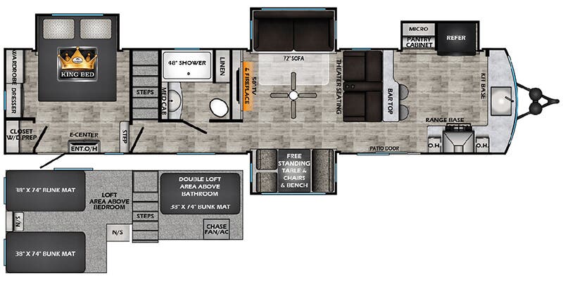 2025 CrossRoads Redwood Regency RW3881FKL Destination Trailer Specs