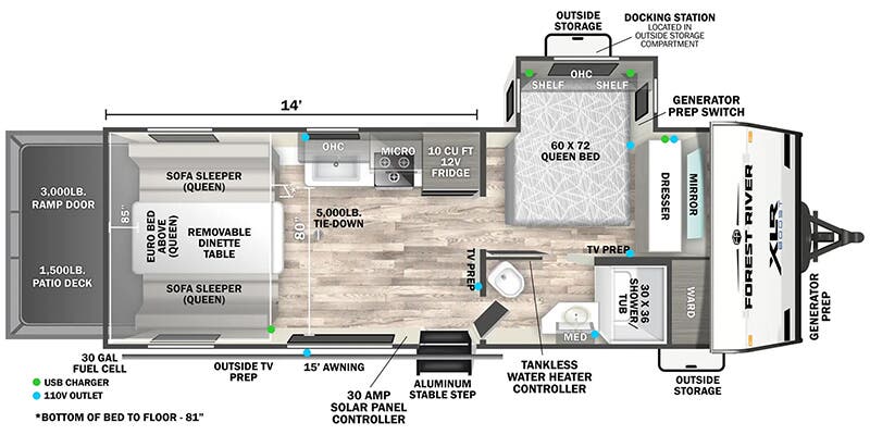 2025 Forest River XLR Boost X 2114BX specs and literature guide