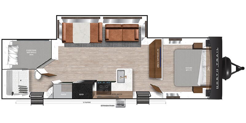 2025 Heartland North Trail Ultra-Lite NT 2611-BH specs and literature guide