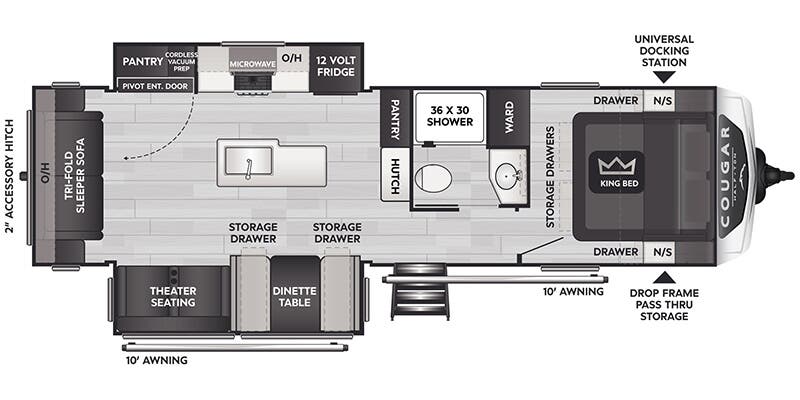 2025 Keystone Cougar Half-Ton Specs & Floorplans