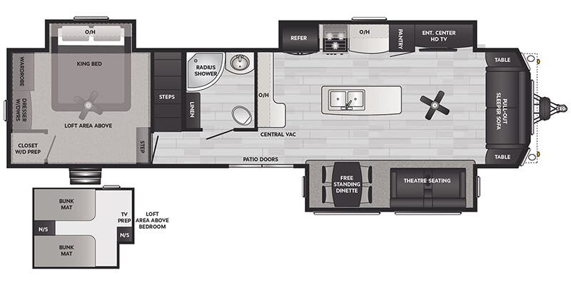 2025 Keystone Residence 40LOFT Destination Trailer Specs