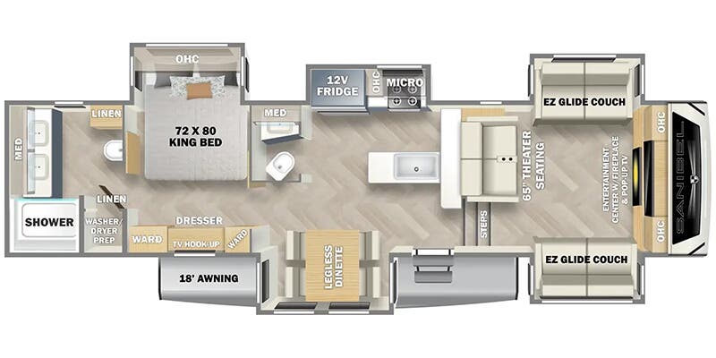 2025 Prime Time Sanibel 3802FLWB specs and literature guide